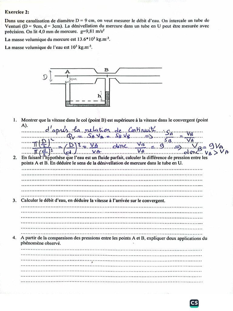 Exam Meca Fluide | PDF