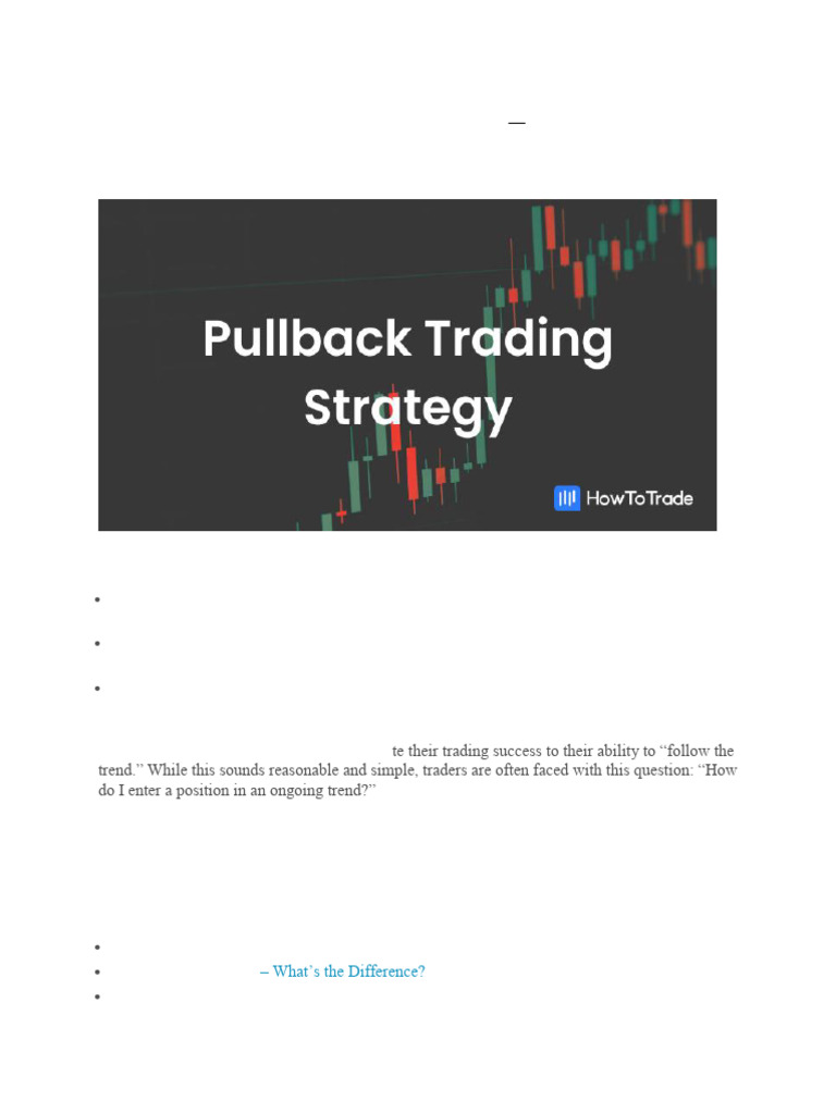 Mastering Pullback Trading Strategies | PDF | Market Trend | Technical ...