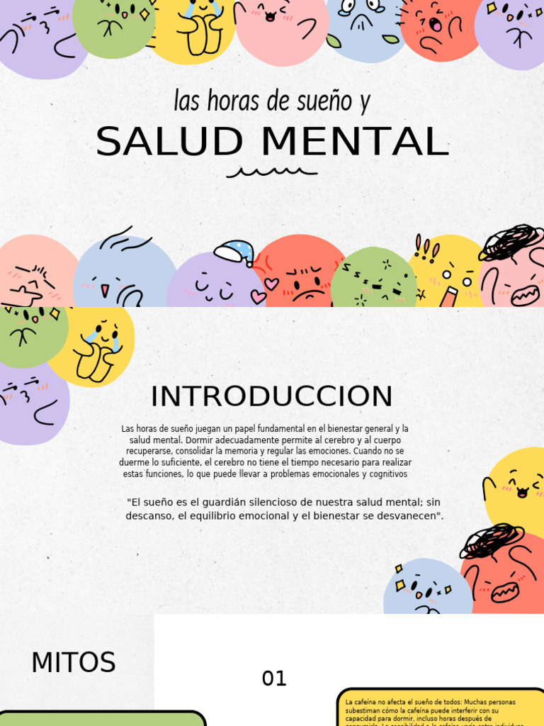 Presentación Diapositivas de Salud Mental Emociones Psicología Doodle Ilustrado Multicolores ...