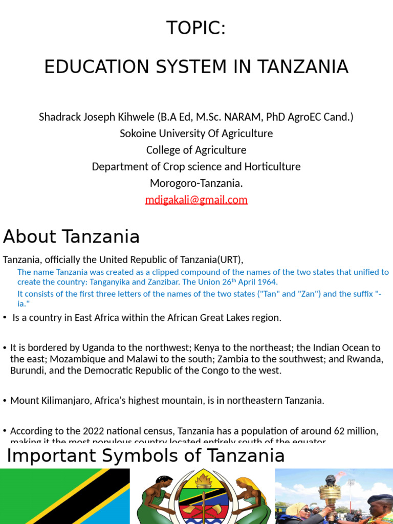 Education System in Tanzania | PDF | Tanzania | Curriculum