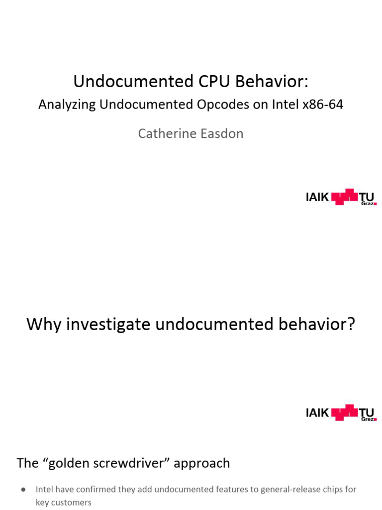Undocumented Cpu Behavior | PDF | Central Processing Unit | Computer ... Undocumented Cpu Behavior | PDF | Central Processing Unit | Computer ...