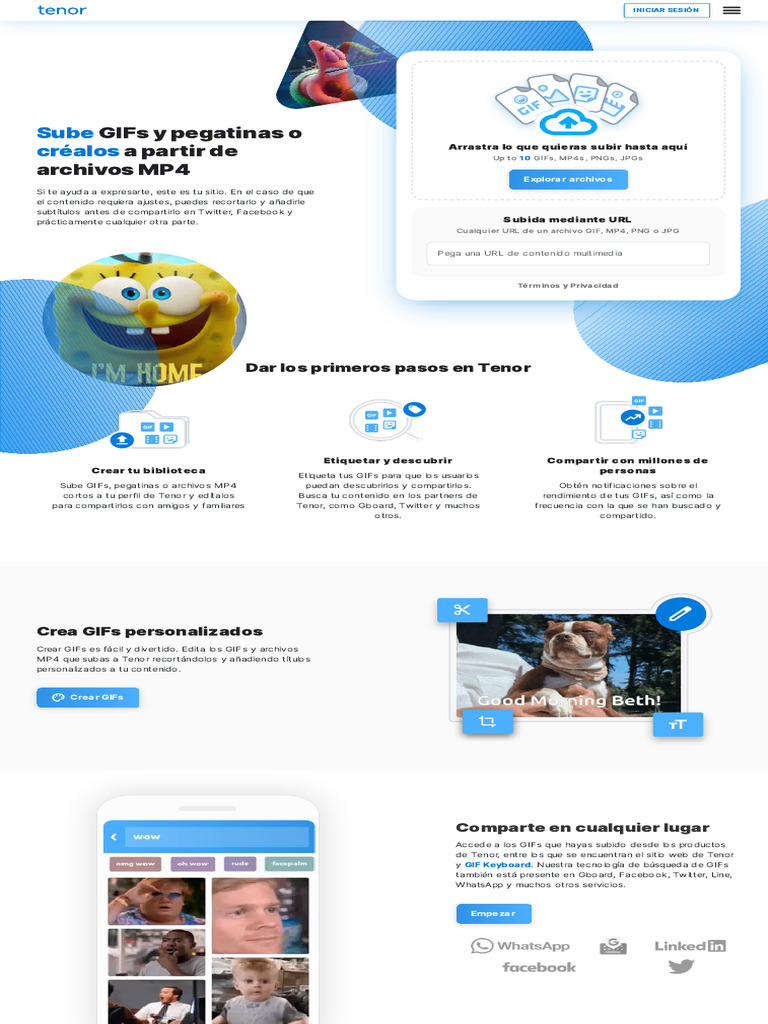 Creador de GIFs - Tenor | PDF | Facebook | Sitios web