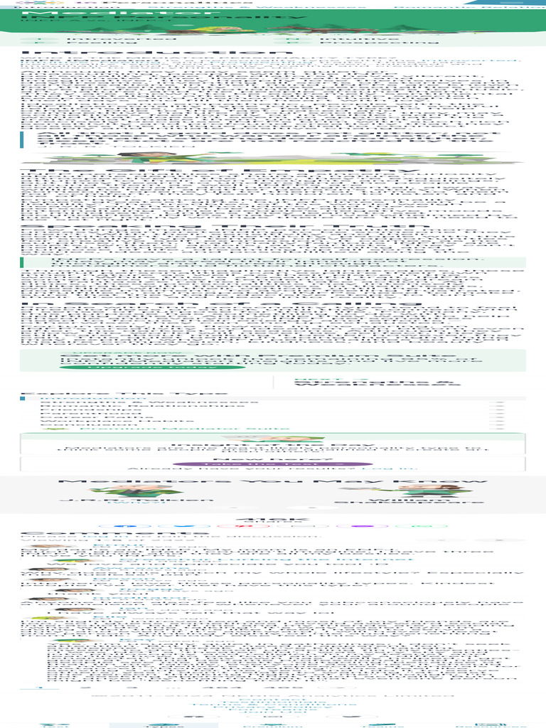 INFP Personality (Mediator) 16Personalities | PDF | Personality Type ...