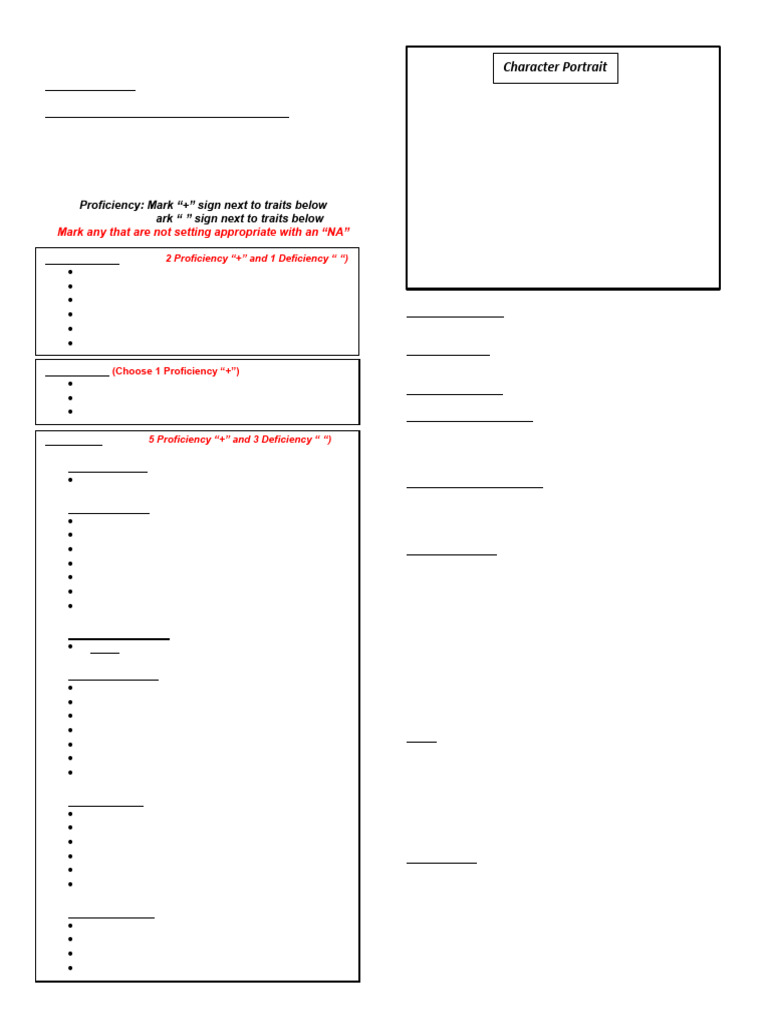 GATEWAY RPG - Advanced Play Character Sheet - Printable (V2) | PDF ...