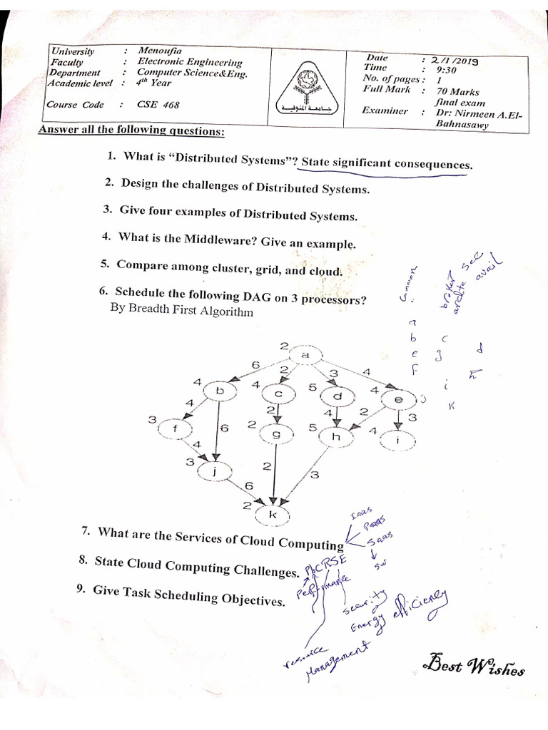 Final 2018 Distributed Systems | PDF