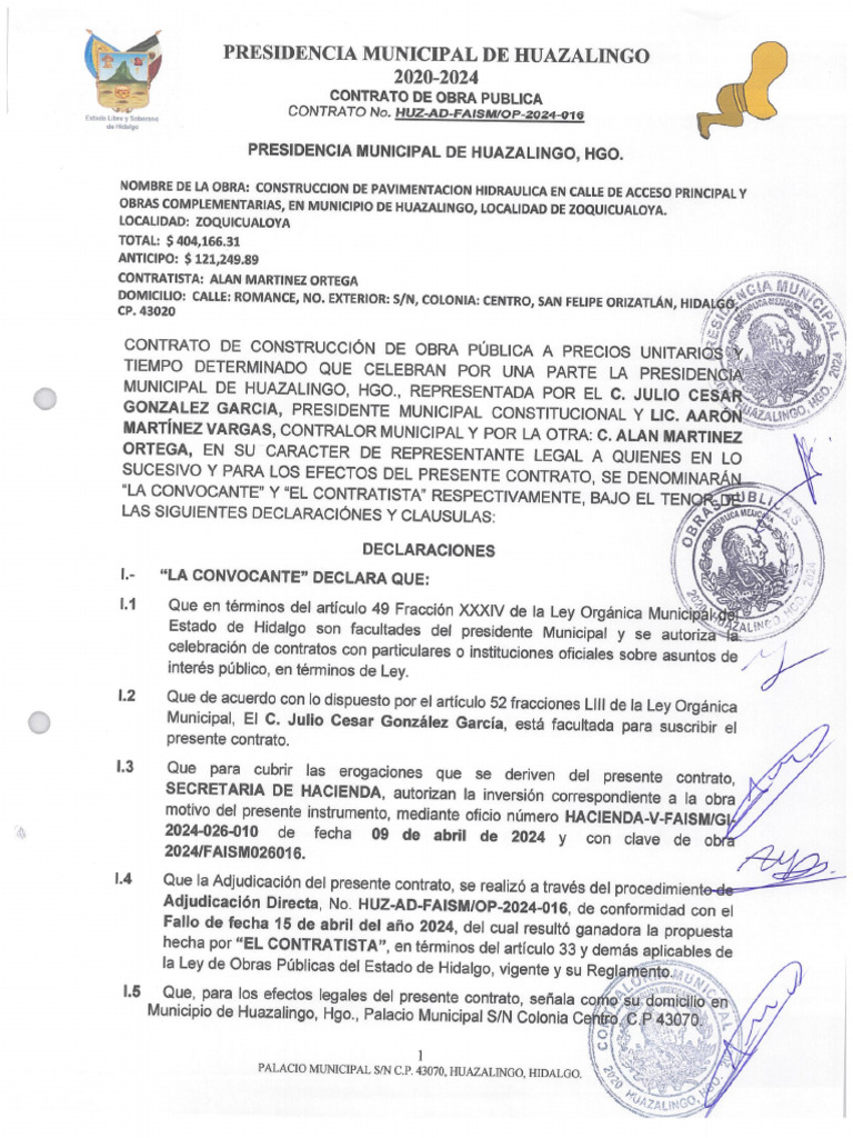 Contratos Huza | PDF