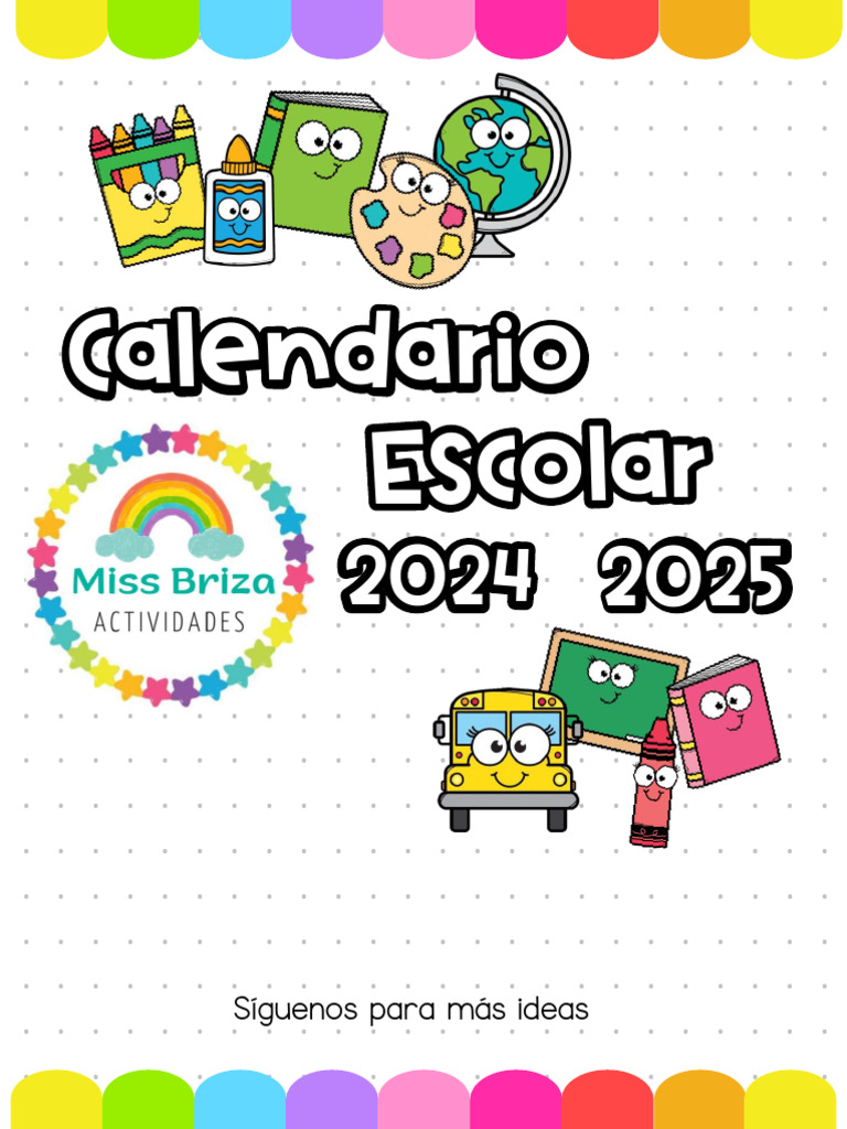 Calendario Escolar 2024-2025 | PDF