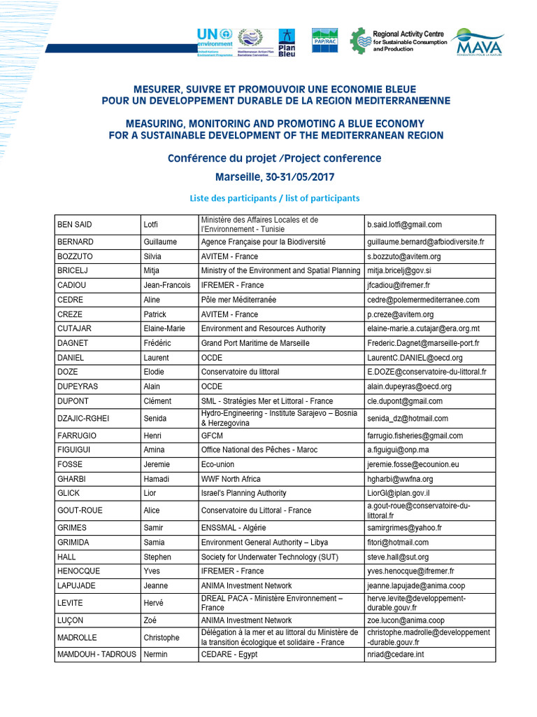 Liste des participants à l'événement | PDF | Affaires | Sciences et ...