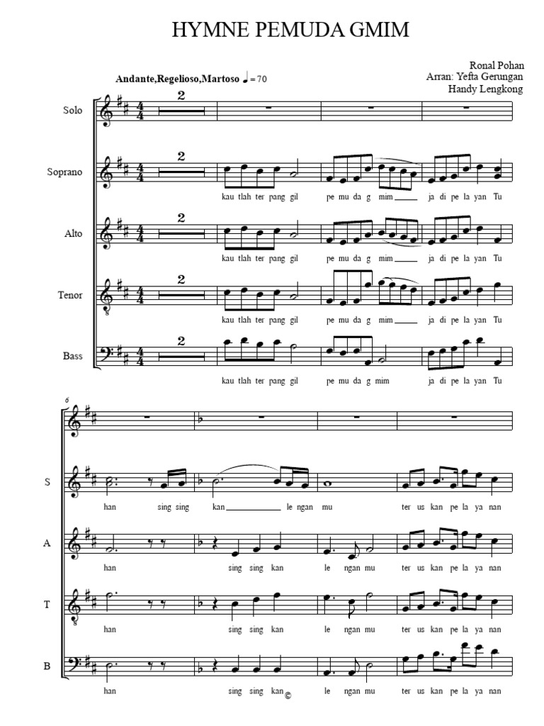 Hymne Pemuda 2024 SATB-1 | PDF