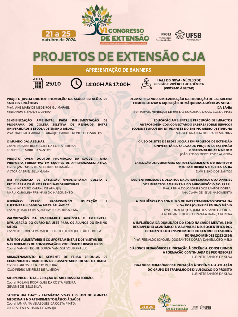 Banner Trabalhos Conex CJA | PDF