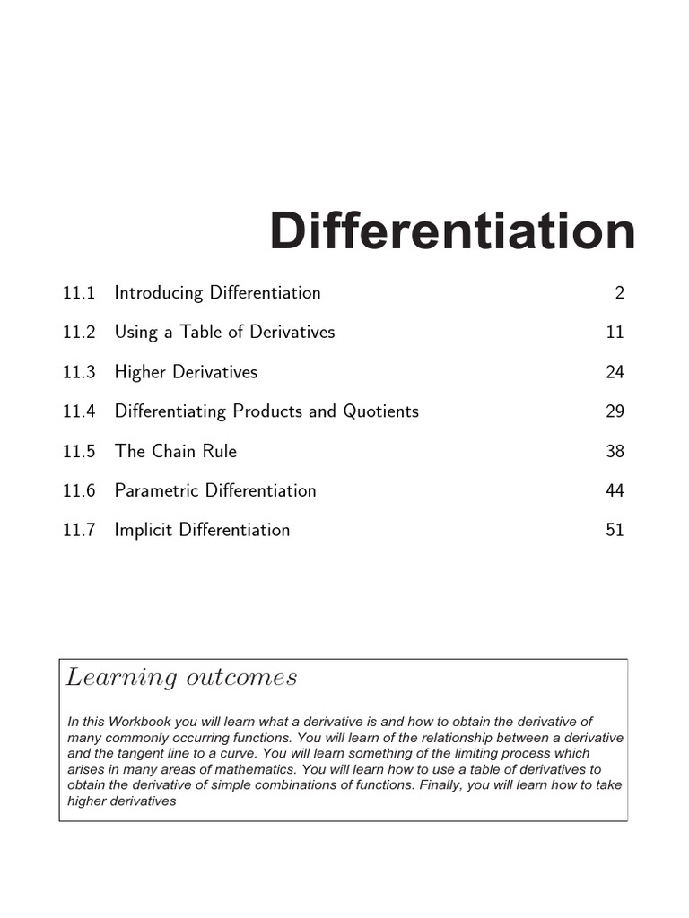 Understanding Differentiation Basics | PDF | Slope | Derivative