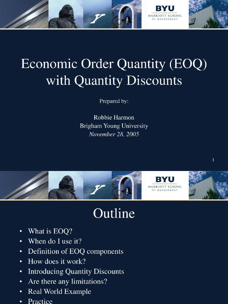 EOQ | PDF
