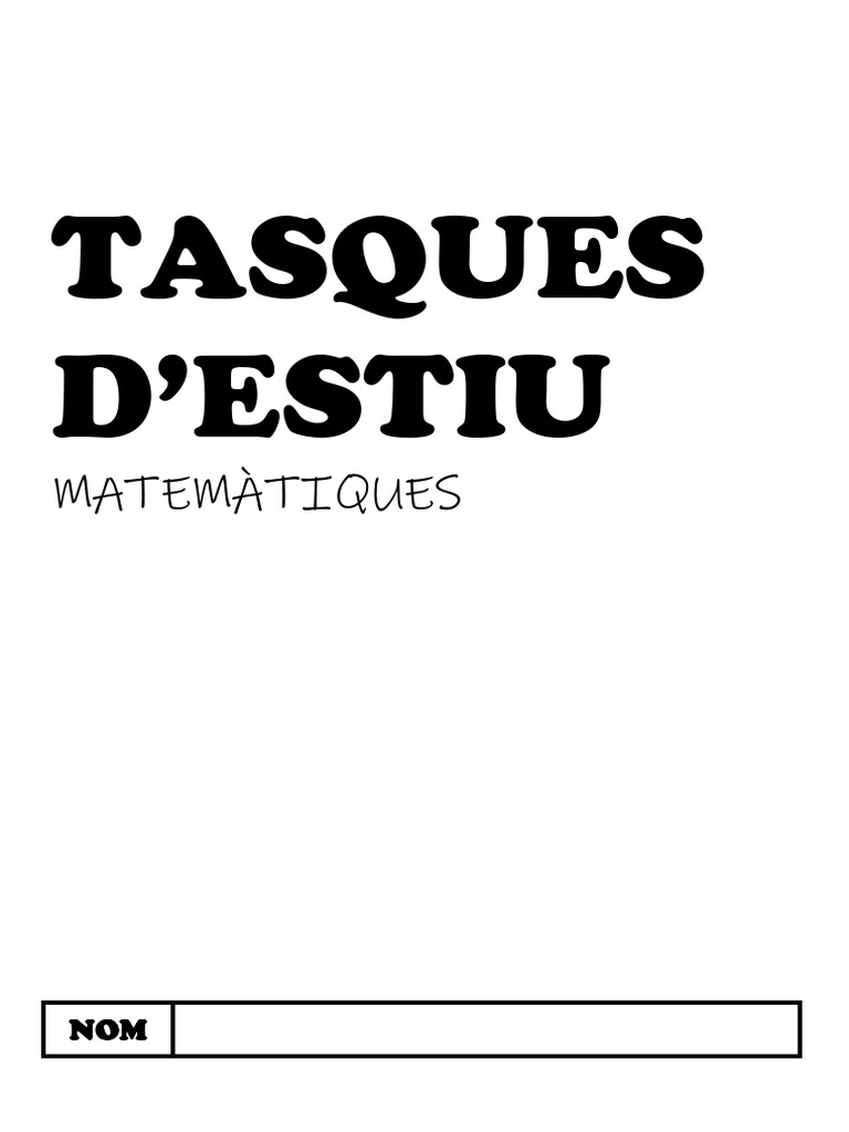 16 - 6è. DOSSIER ESTIU MATES 2024 | PDF