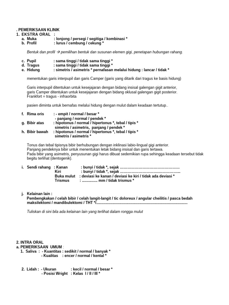 Pemeriksaan Klinik Prosto | PDF | Seni & Disiplin Bahasa