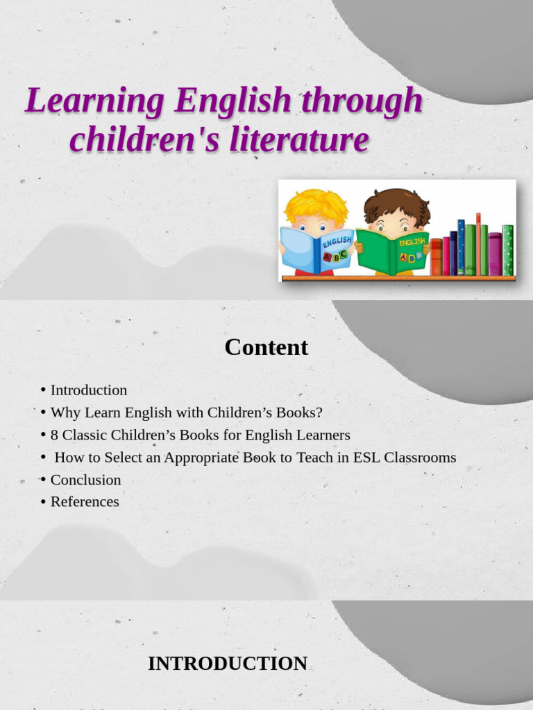 Learning English Through Children's Literature | PDF | Vocabulary ...