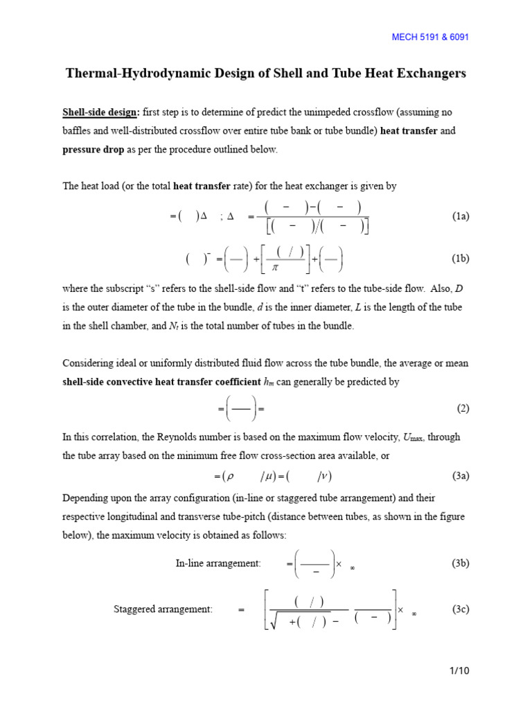 Predicting Nu and F Over Tube Bundles in Baffled Shell-and-Tube HX ...