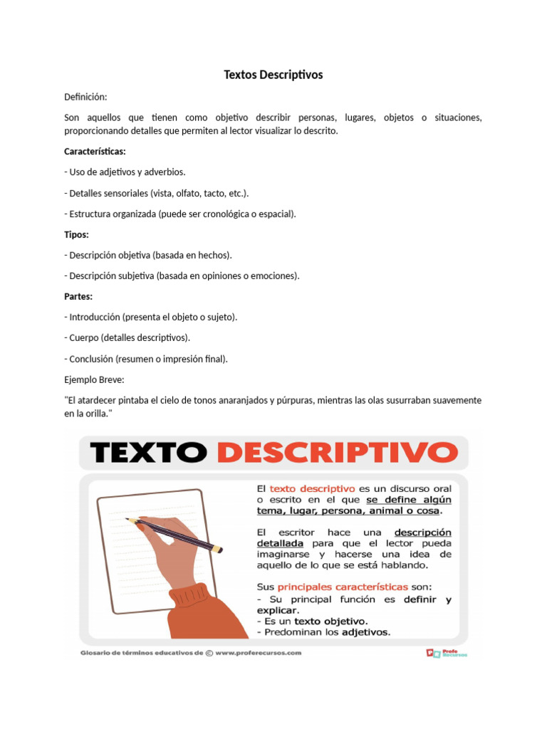 Tipos de Textos: Descriptivos, Poéticos y Expositivos | PDF