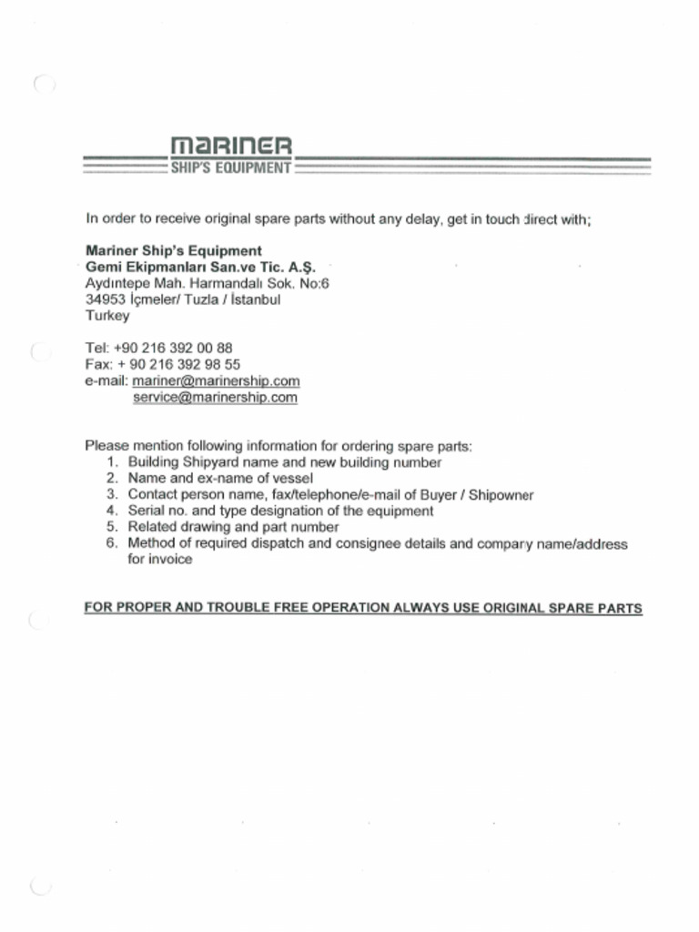 4 Spare Parts & Tool List | PDF