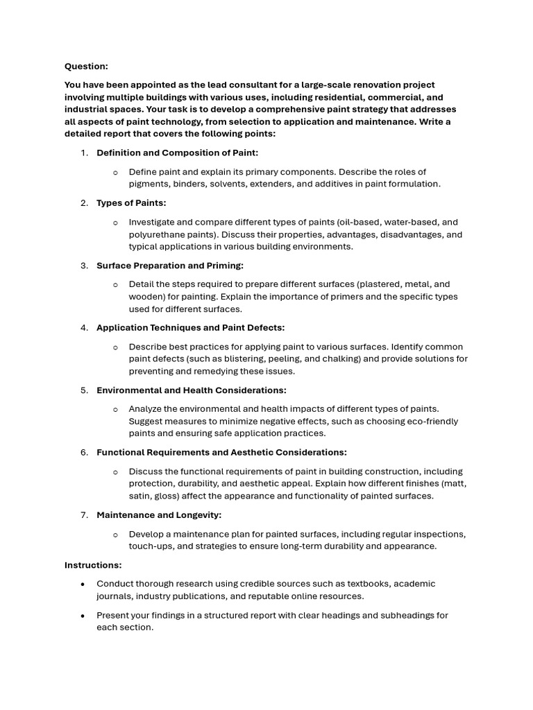 Paint research questions | PDF | Paint