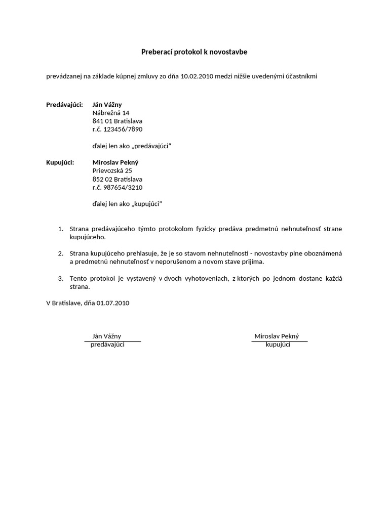 Preberaci Protokol K Novostavbe | PDF