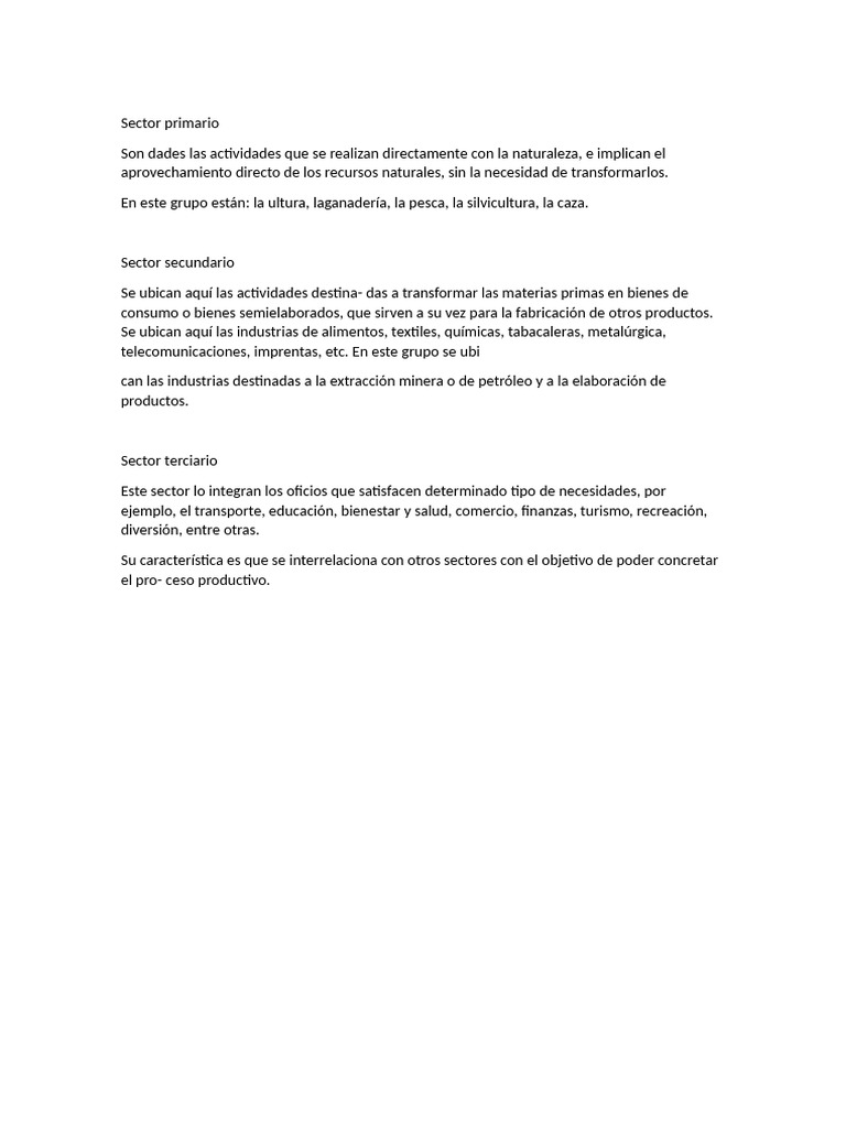 Sector Primerio | PDF