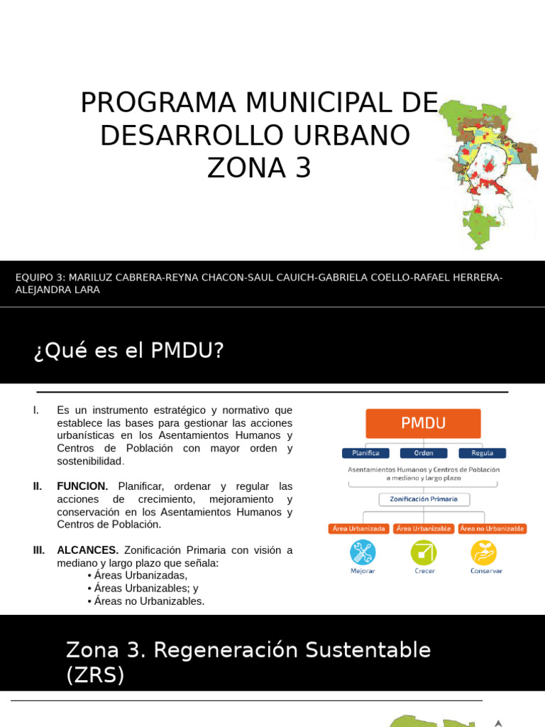 Programa de Desarrollo Urbano Zona 3 | PDF | Planificación urbana
