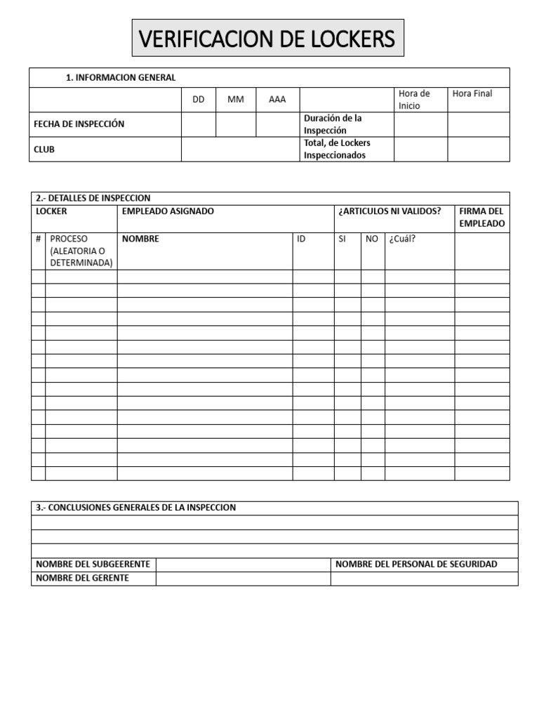 Inspección y Asignación de Lockers | PDF | Tecnología