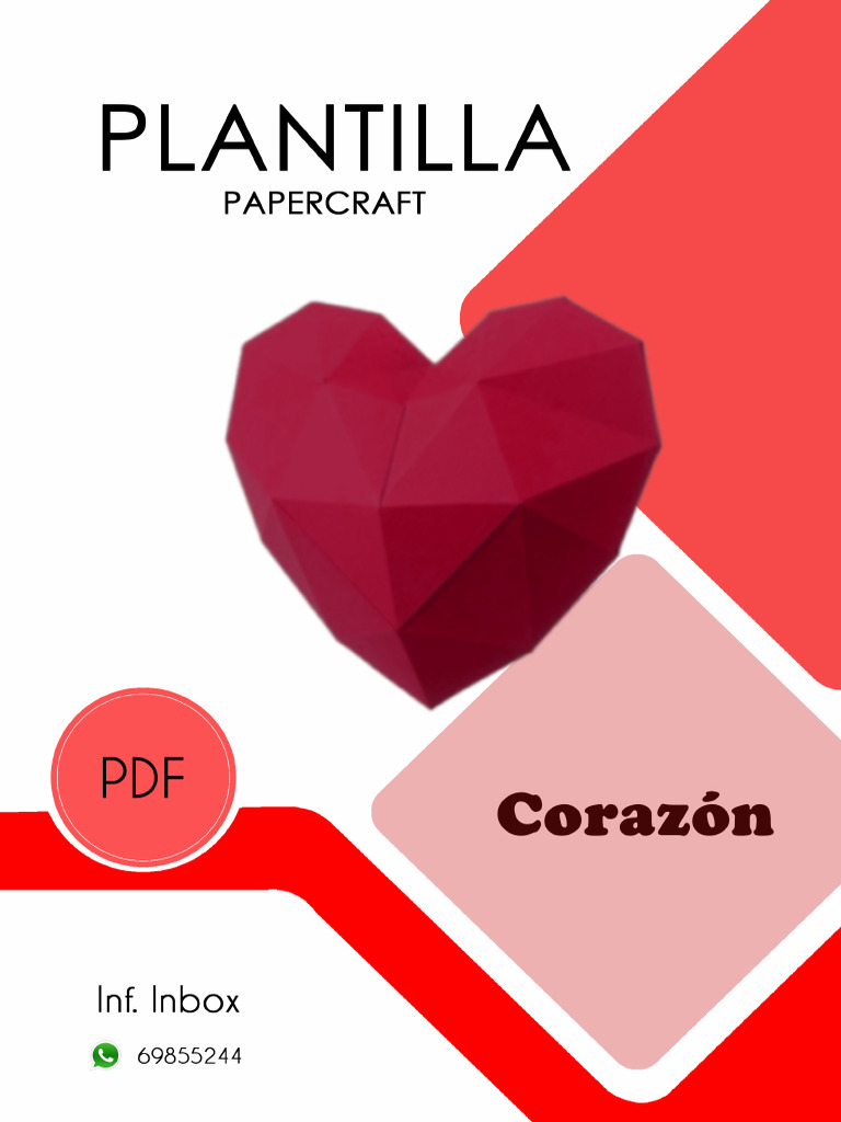 Papercraft Corazón (Plantilla) | PDF