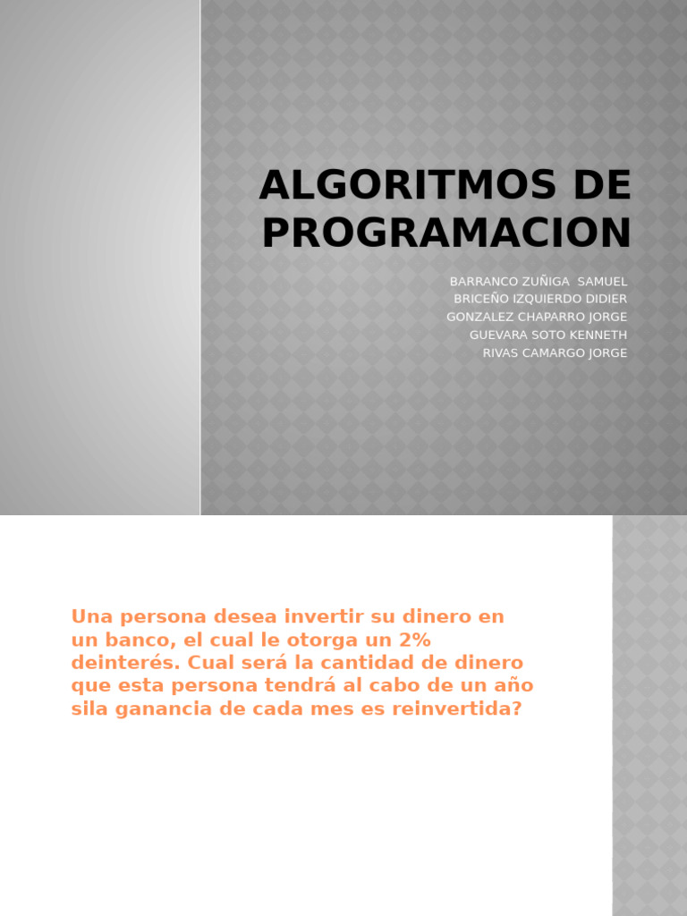 Algoritmos de Programacion | PDF