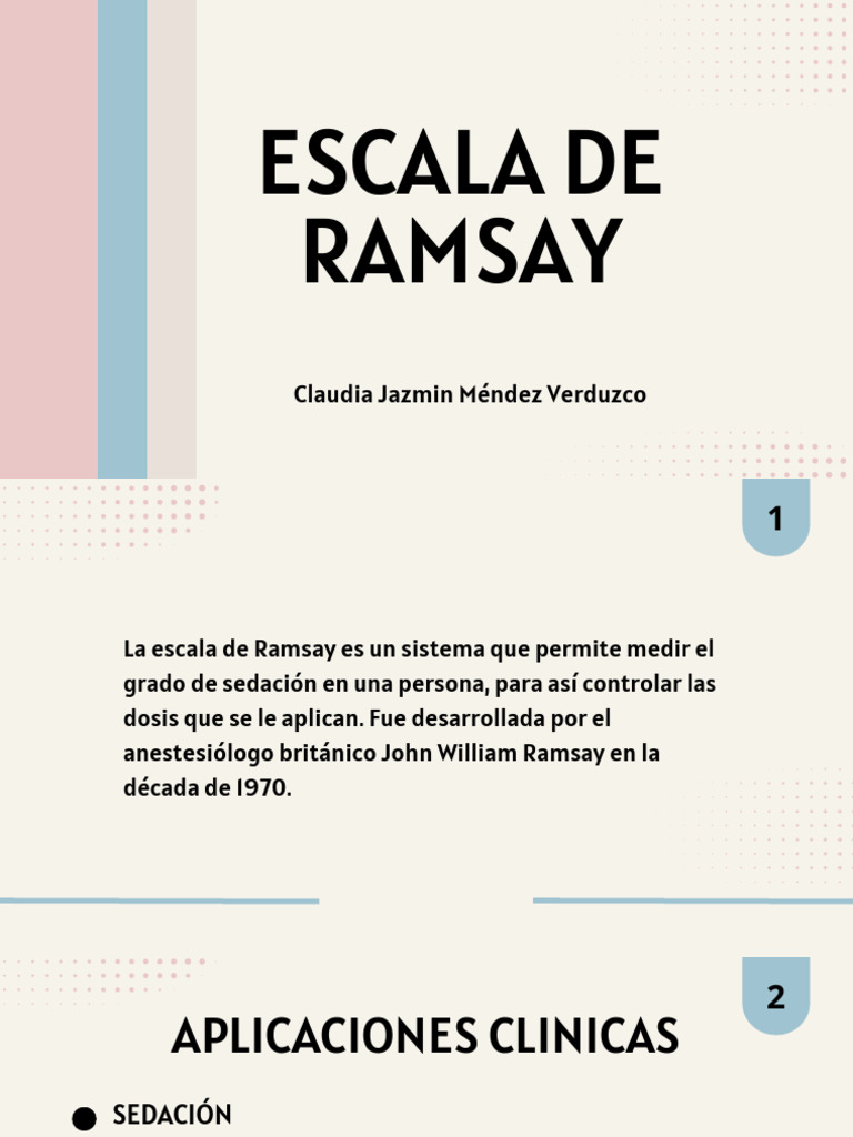 Escala de Ramsay: Guía Clínica | PDF