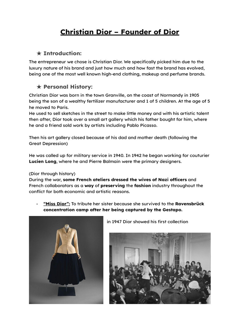 Christian Dior | PDF | Fashion | Clothing