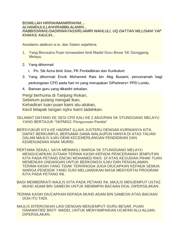 SKRIP MODERATOR | PDF