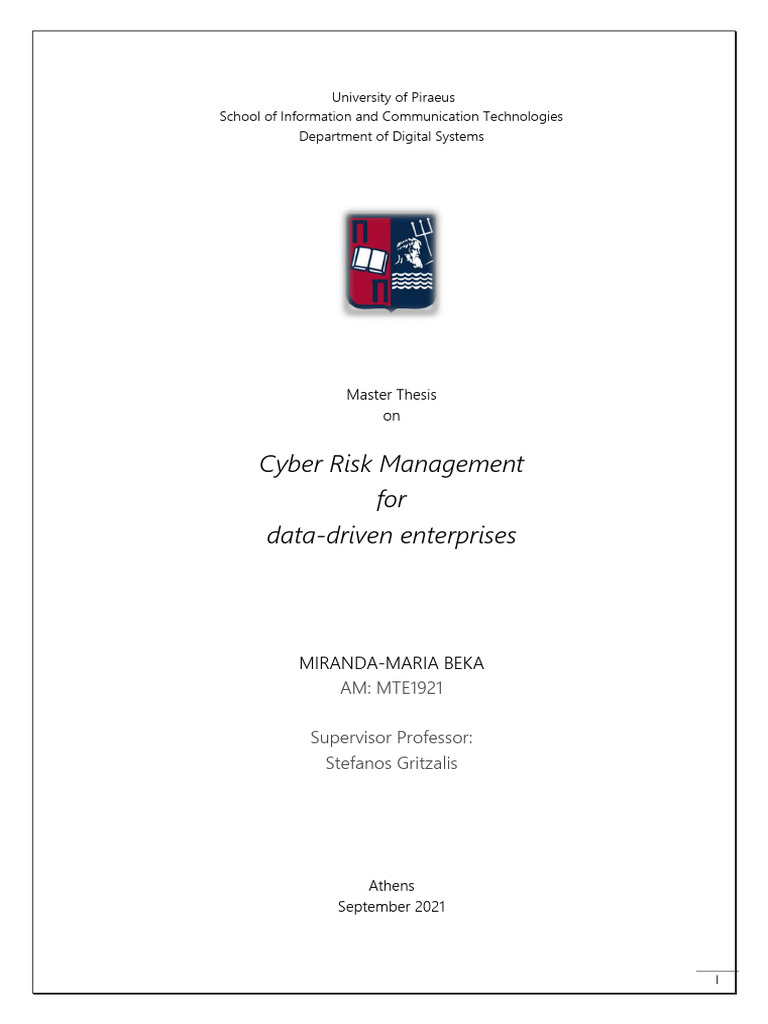 Cyber Risk Management for Enterprises | PDF | Risk | Risk Management