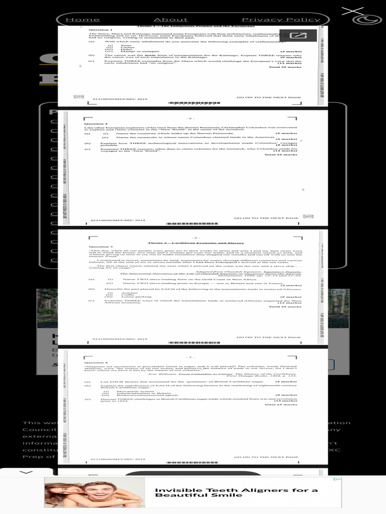 CSEC Caribbean History CXC Prep 2 | PDF