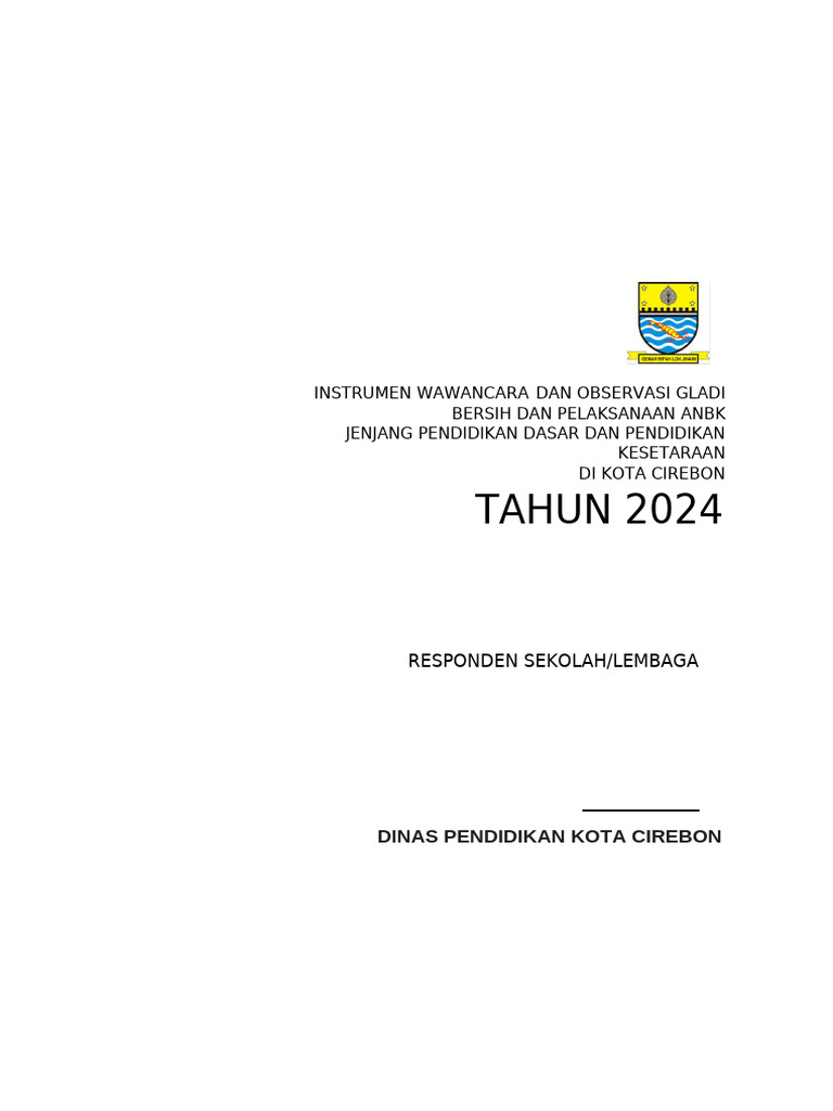 Contoh Cover Laporan ANBK 2024 | PDF | Karier & Perkembangan | Komputer