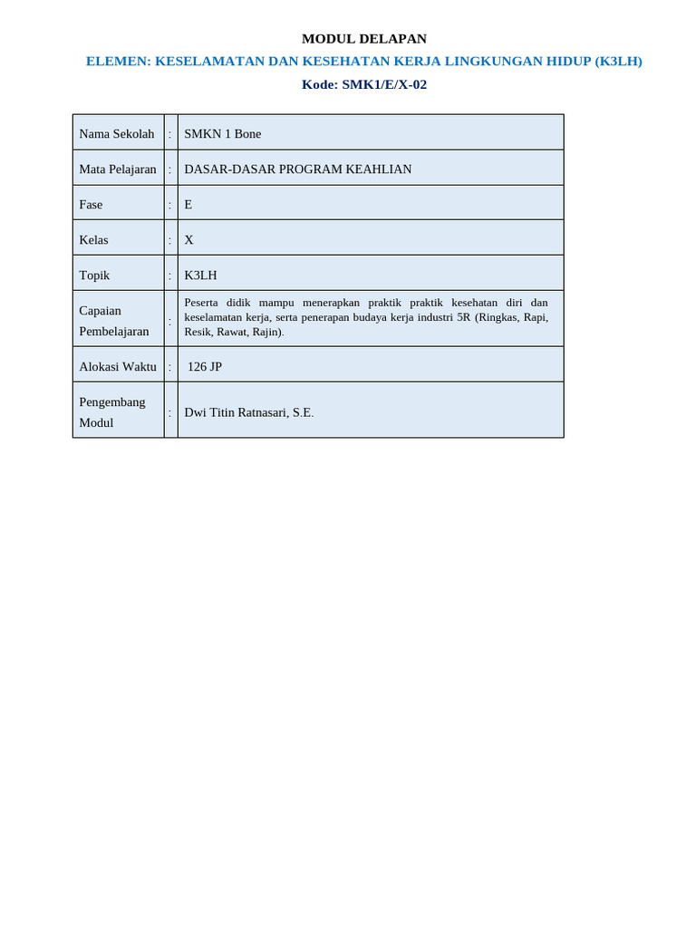 Modul 8 (k3lh) | PDF