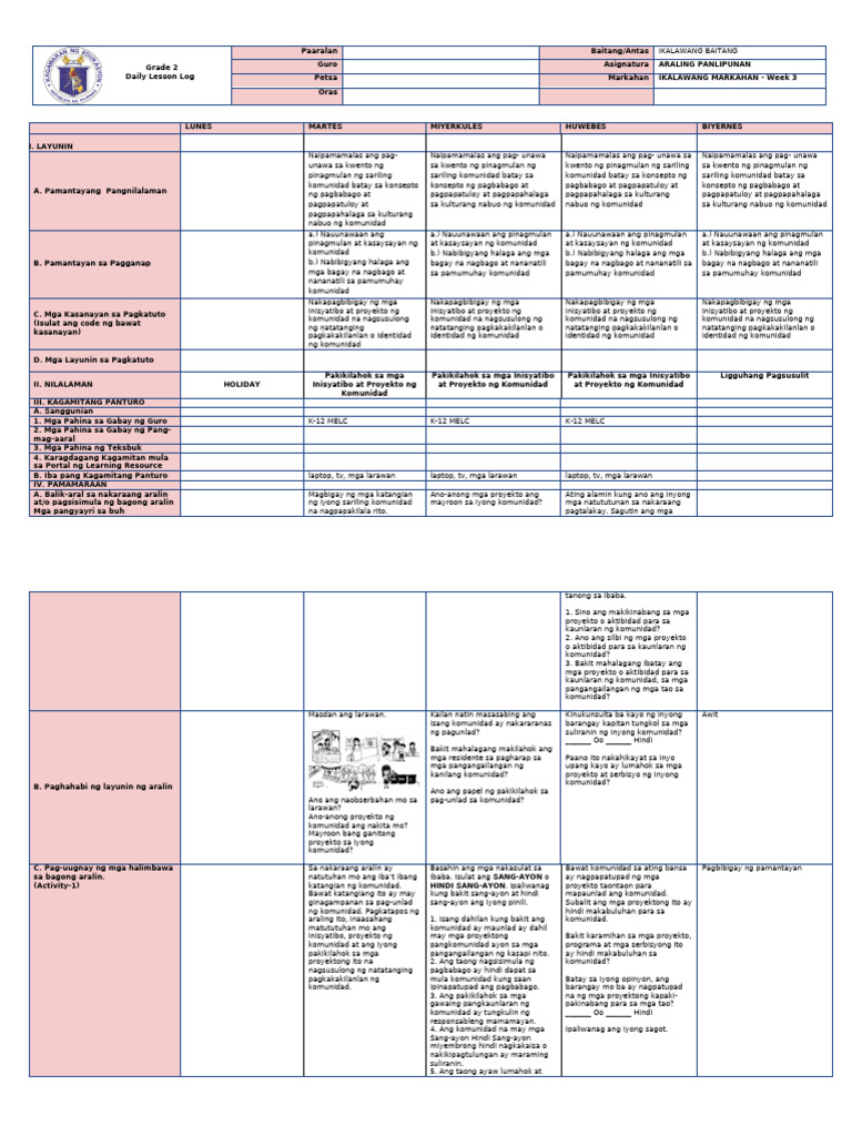 Q2 Week5 DLL Ap 2 | PDF