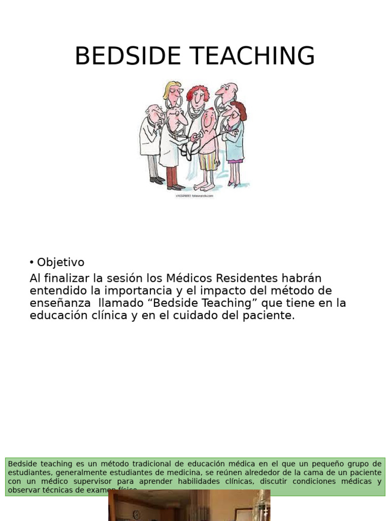 Importancia del Bedside Teaching en Medicina | PDF | Medicina | Clínica