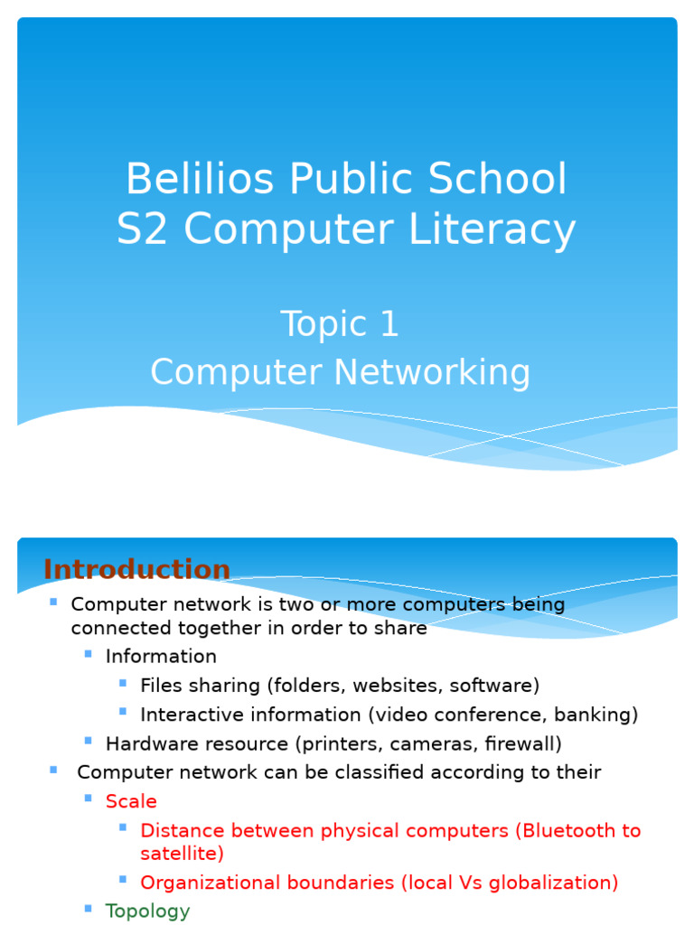 CL - S2 T1 Computer Networking | PDF | Computer Network | Network Topology