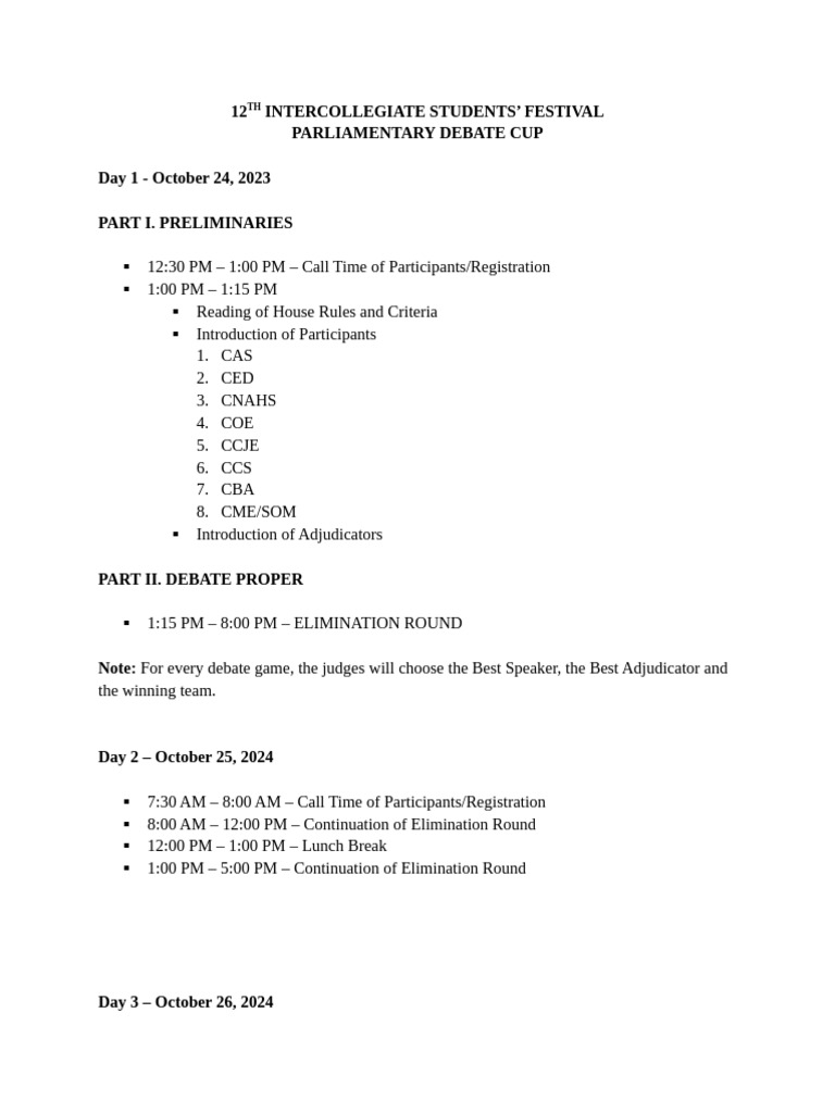 University Parliamentary Debate Cup | PDF | Public Speaking | Political ...