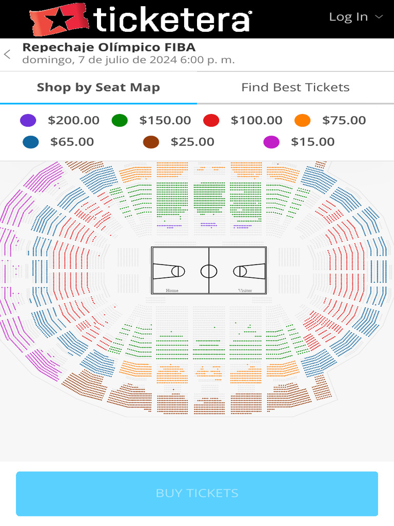 Repechaje Olímpico FIBA Select Your Tickets - Ticketera - Coliseo de ...