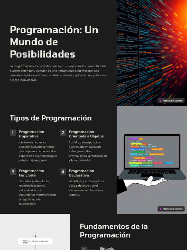 Tipos y Fundamentos de Programación | PDF | Programa de computadora ...