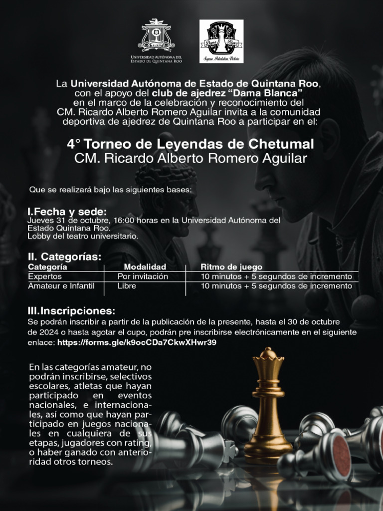 Bases Torneo Ajedrez | PDF