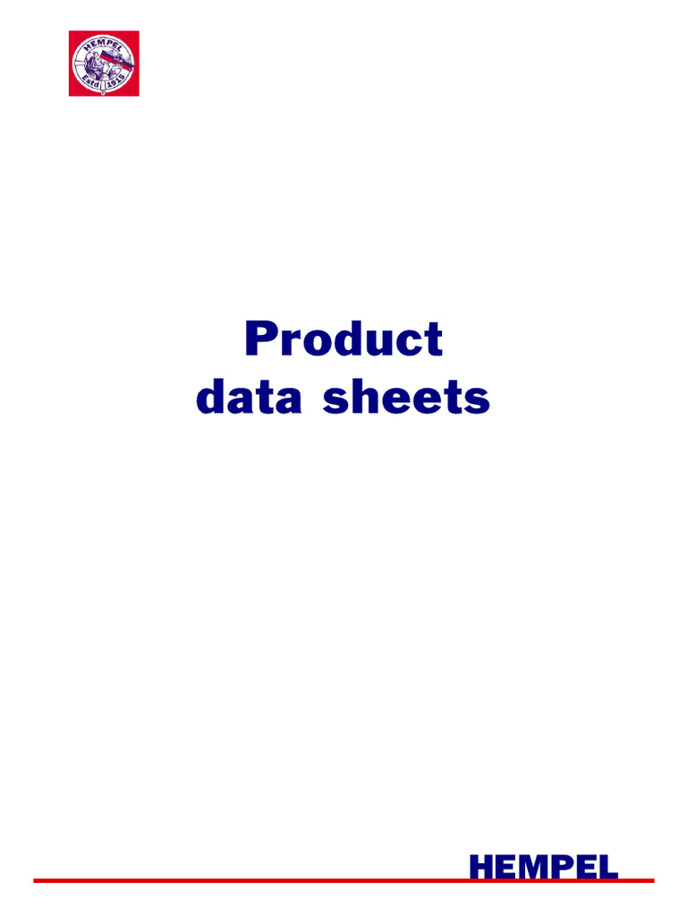 Product Data Sheets: Hempel | PDF | Personal Protective Equipment | Toxicity