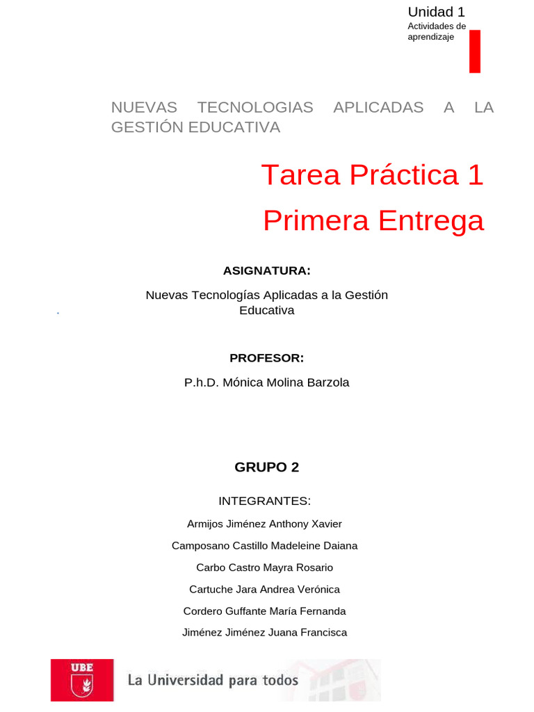 Tarea Práctica 1 UND.1 TAREA | PDF | Aprendizaje | Modificación de comportamiento