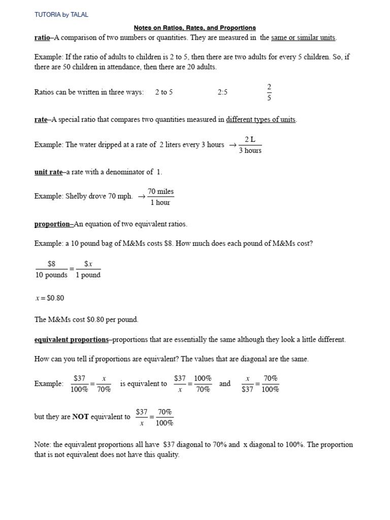 Understanding Ratios and Rates | PDF | Ratio | Mathematics