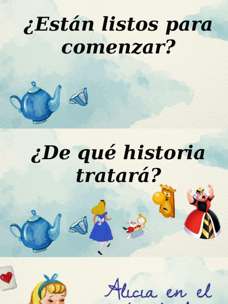 Alicia en El Pais de Las Maravillas Power | PDF | Las aventuras de ...