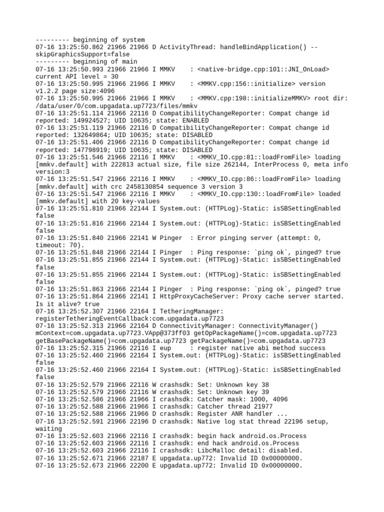 Com - Upgadata.up7723 Logcat | PDF | Computer Programming | Computing