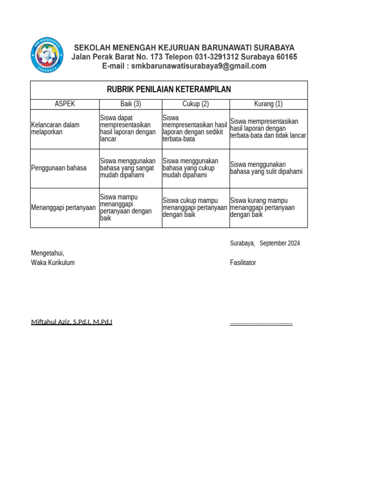 Form Penilaian p5 | PDF