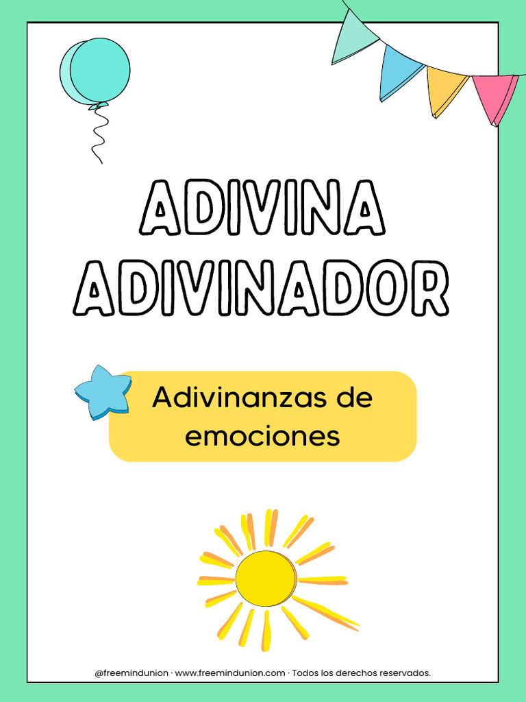 Adivinanzas de Emociones | PDF | Relaciones personales, crianza y ...
